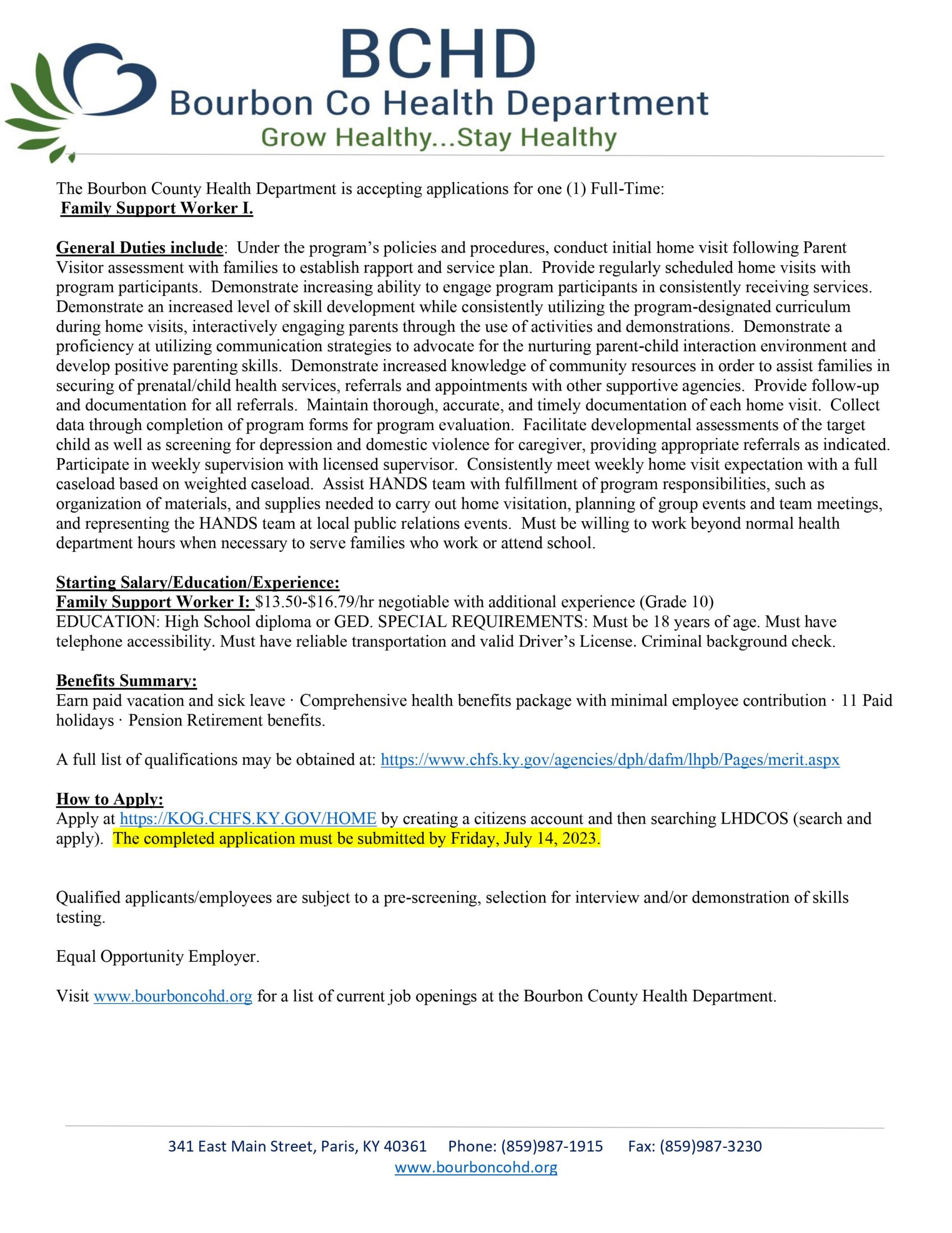 About Us | Bourbon County Health Department